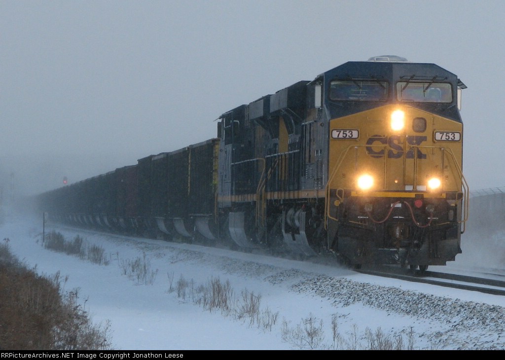 Brand spankin' new CSX ES44AC's haul N924 to West Olive